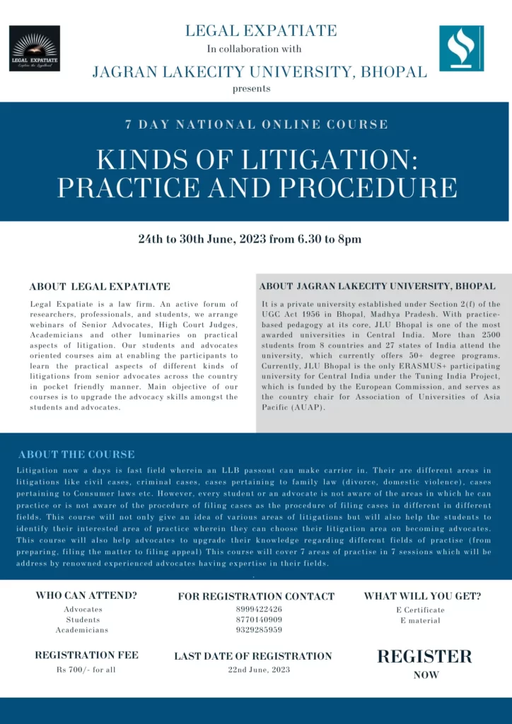 7-Day Online Certificate Course on Contesting Different Kinds of ...