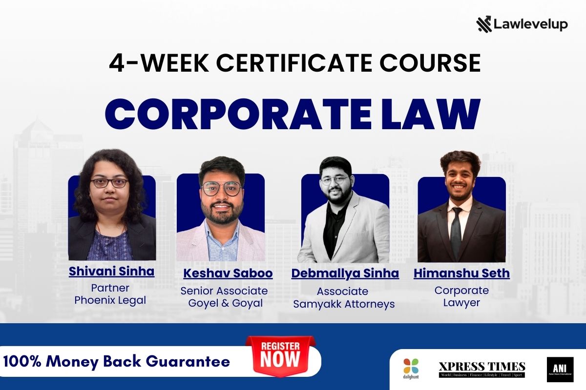 4-Weeks Online Course on Corporate Law [100% Money Back]: Enrol Now!