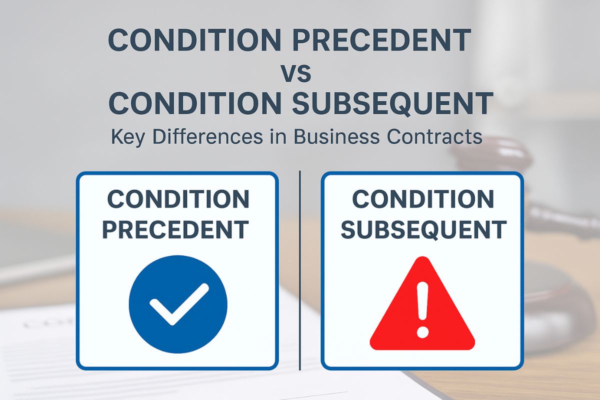 Difference Between Condition Precedent and Condition Subsequent Clauses