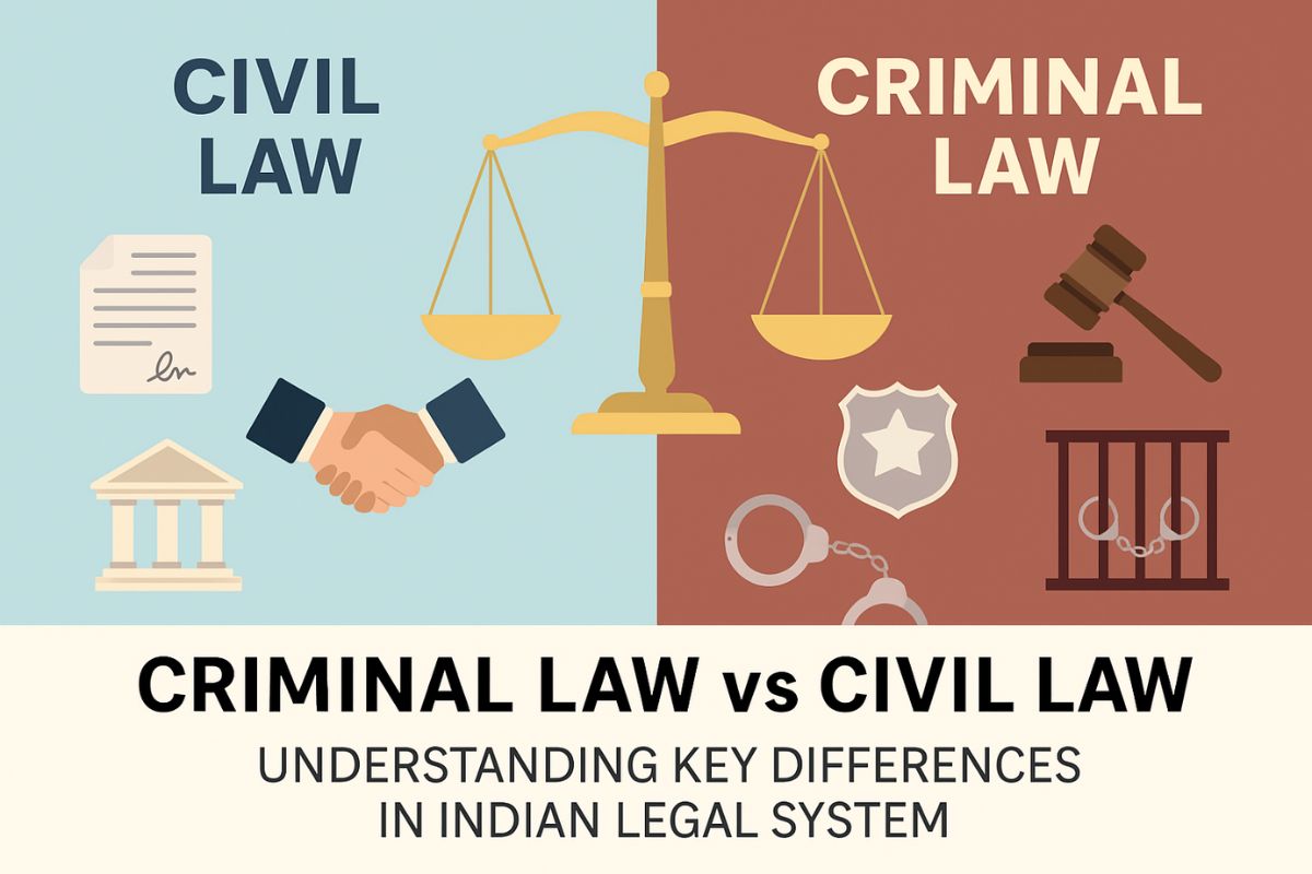 Difference Between Criminal Law and Civil Law
