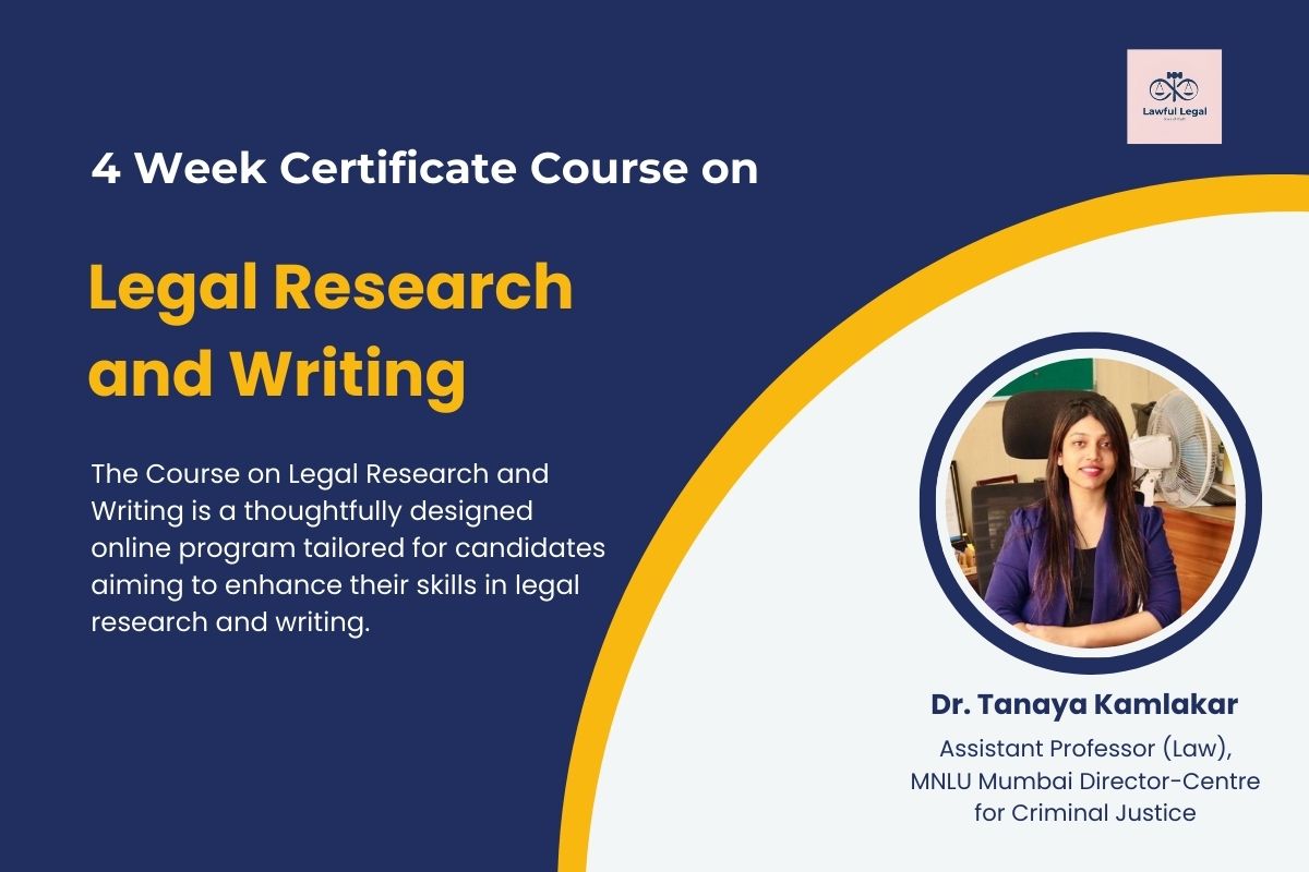 4-Week Online Course on Legal Research and Writing: Enrol by Jan 22