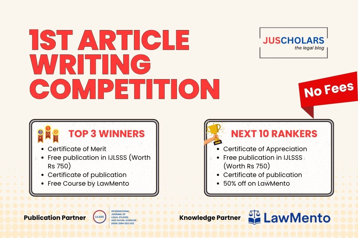 1st Article Writing Competition by Juscholars [No Fees; Free ...