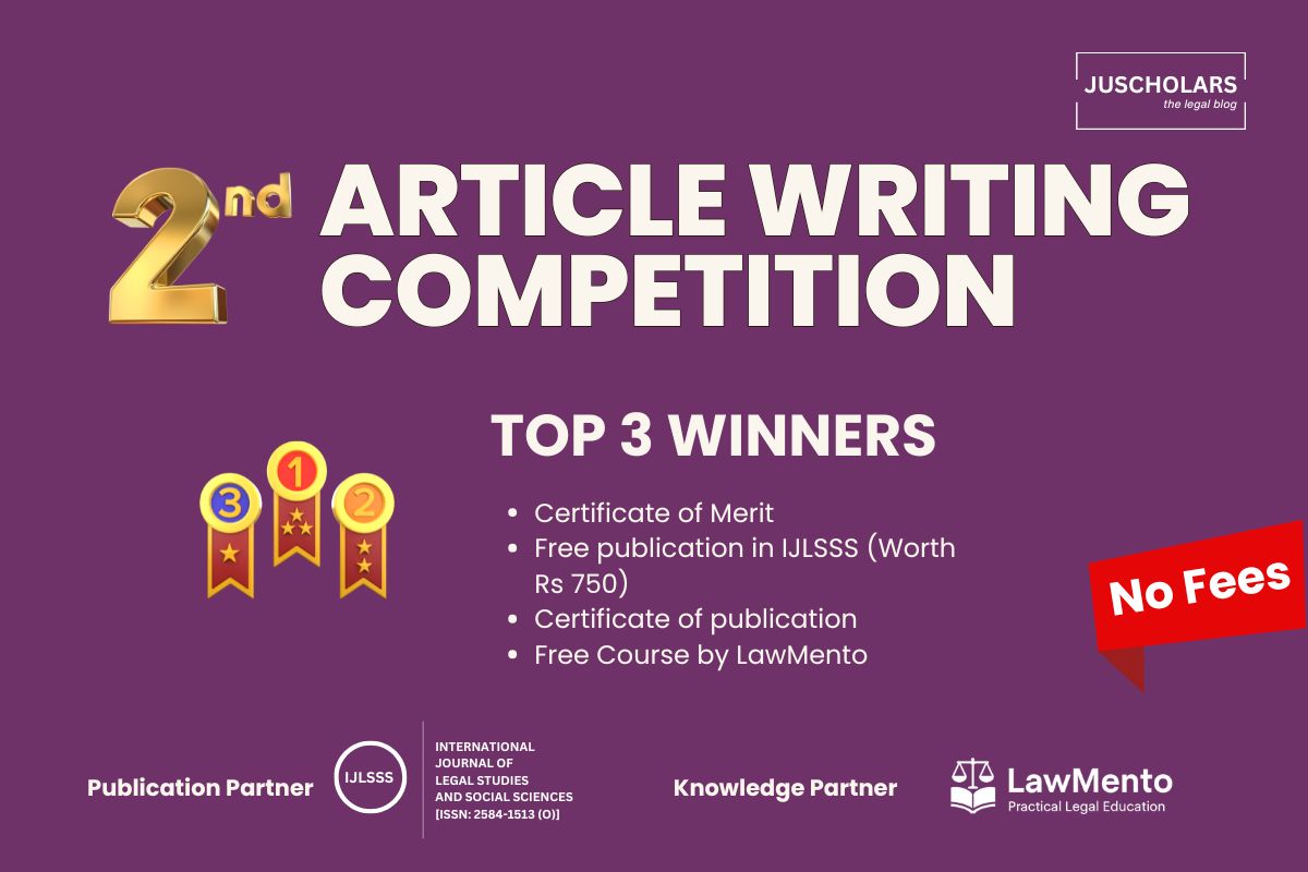 2nd Article Writing Competition by Juscholars [No Fees; Free ...