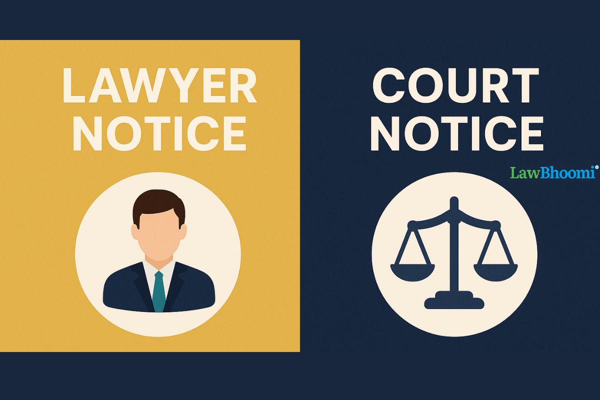 Difference Between Lawyer Notice and Court Notice
