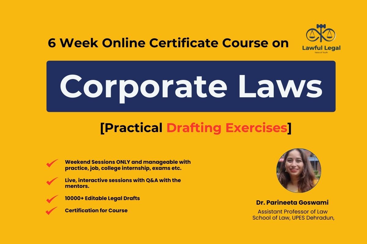 6-Week Online Course on Corporate Law [With Drafting Exercises]: Enrol by Sep 26