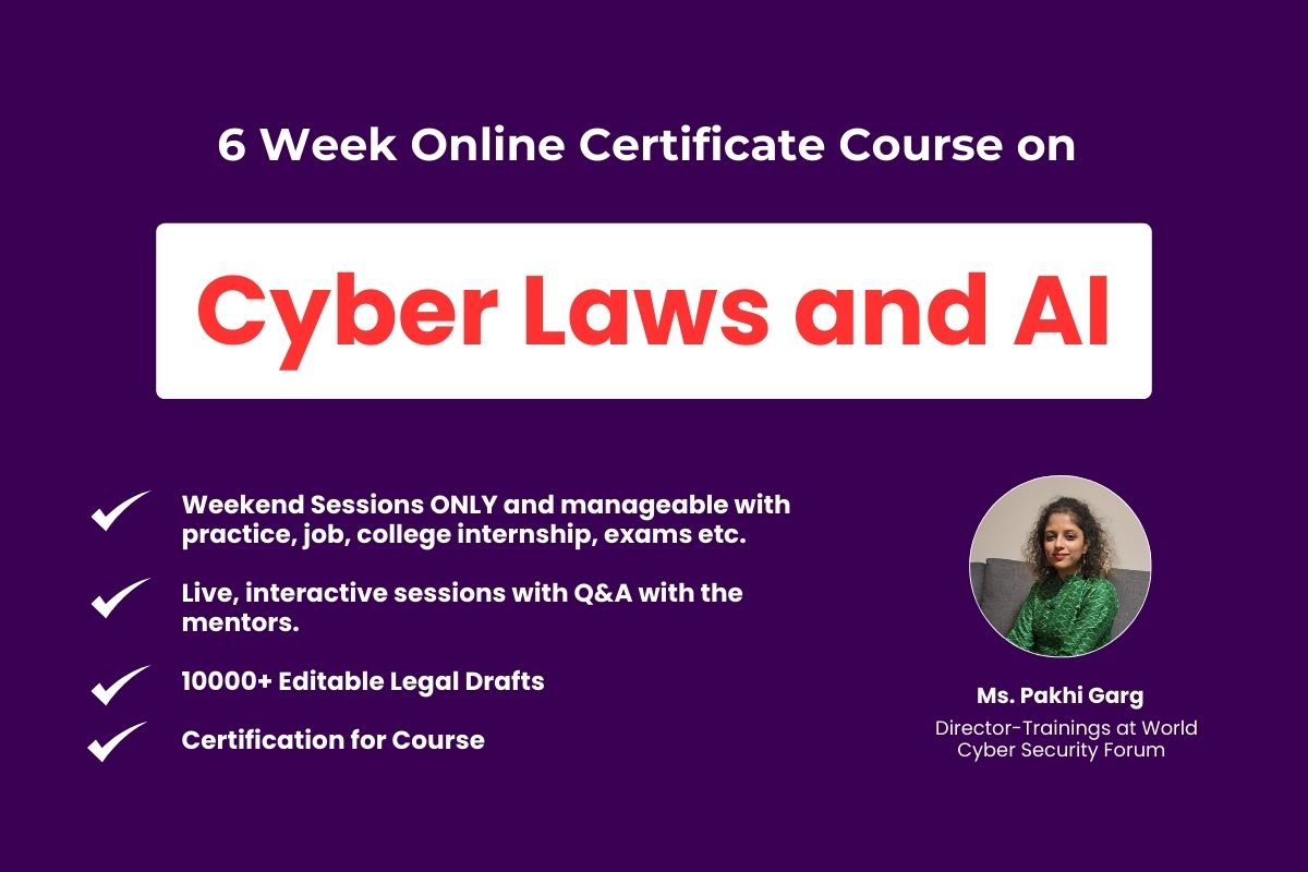 6 Week Online Certificate Course on Cyber Law and AI by Lawful Legal ...