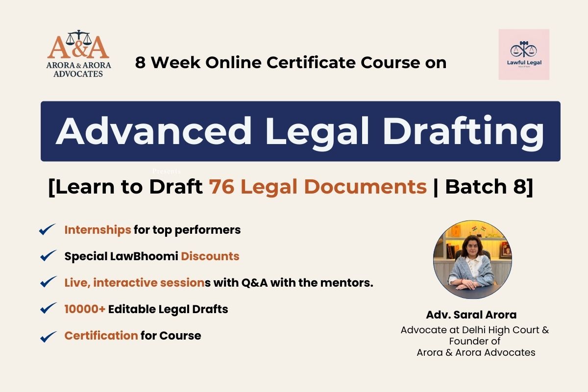 Online Certificate Course on Advanced Legal Drafting [76 Drafts]: Enrol ...