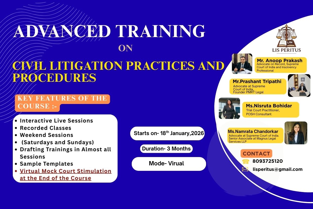 Advanced Training On Civil Litigation Practices & Procedures With Mock ...