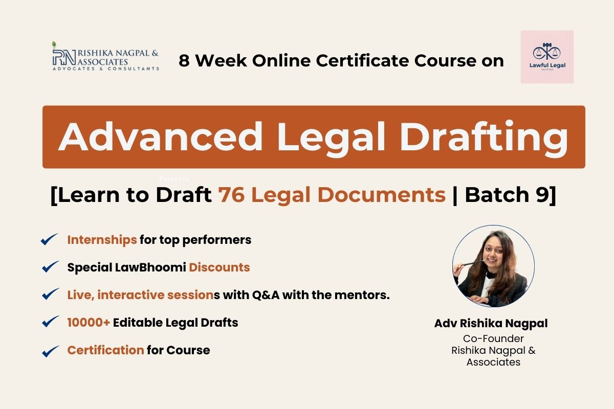 Online Certificate Course on Advanced Legal Drafting [76 Drafts]: Enrol ...