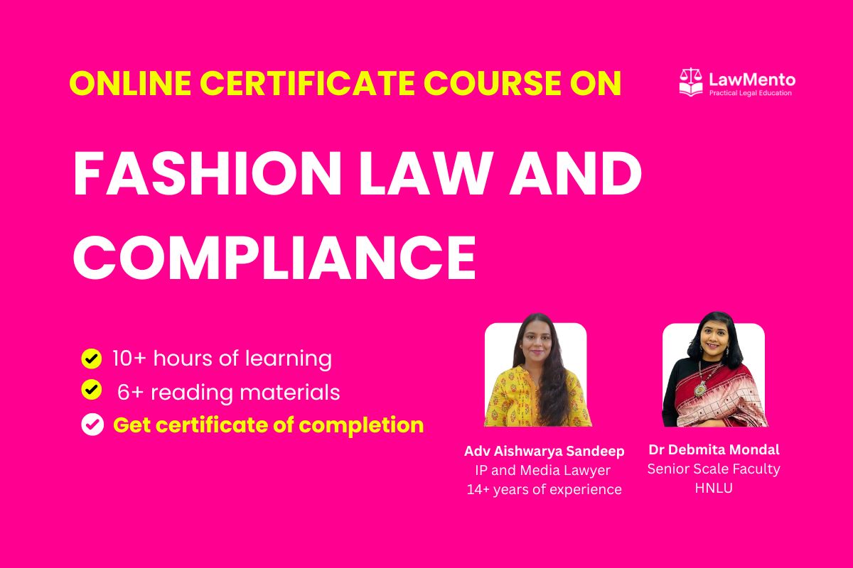 Online Certificate Course on Fashion Law and Compliance [+ Drafting ...