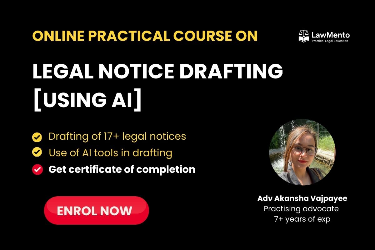 Online Certificate Course on Legal Notice Drafting [Using AI]: Enrol Now!