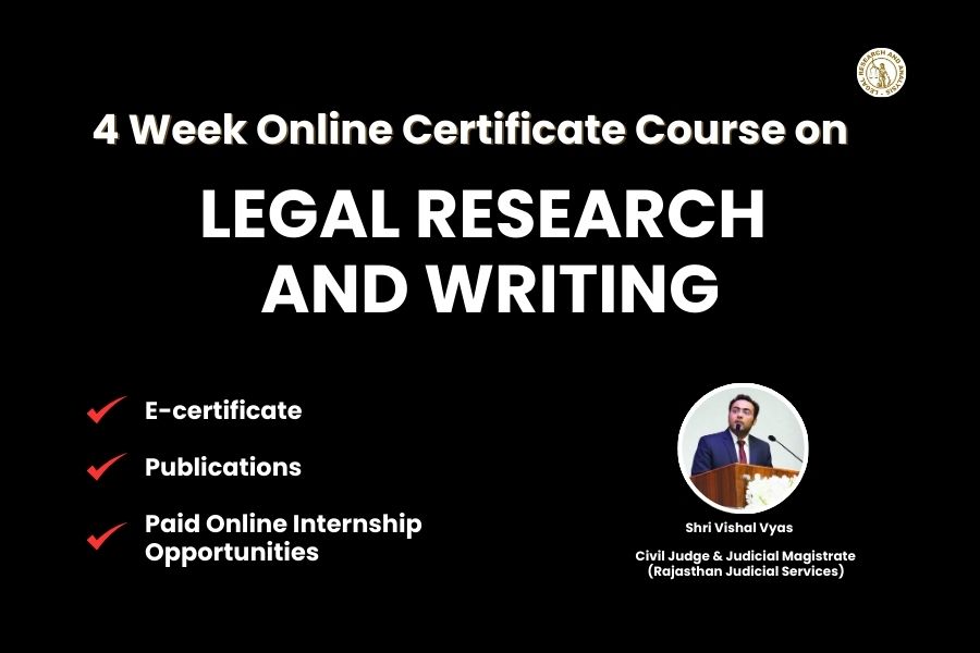 Learn Legal Research and Writing from a Judicial Magistrate: Enrol by ...