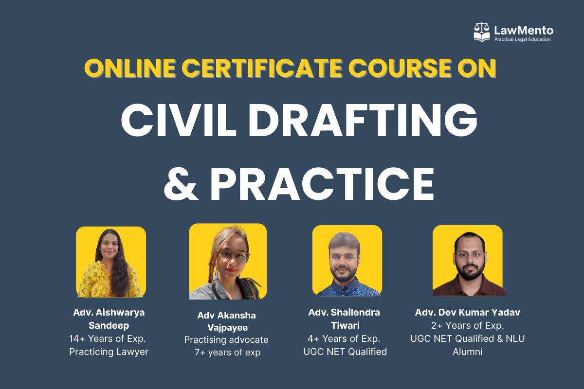 Online Certificate Course on Civil Drafting and Practice by LawMento ...
