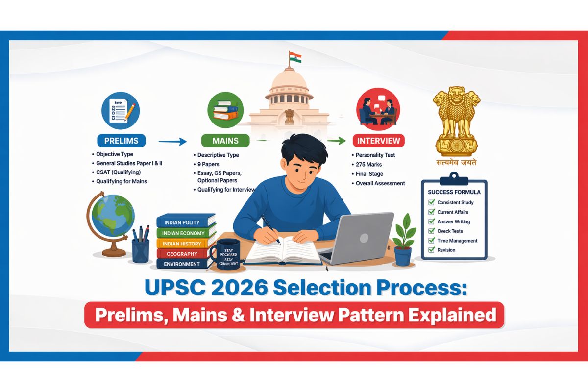 UPSC 2026 Selection Process: Prelims, Mains & Interview Pattern Explained