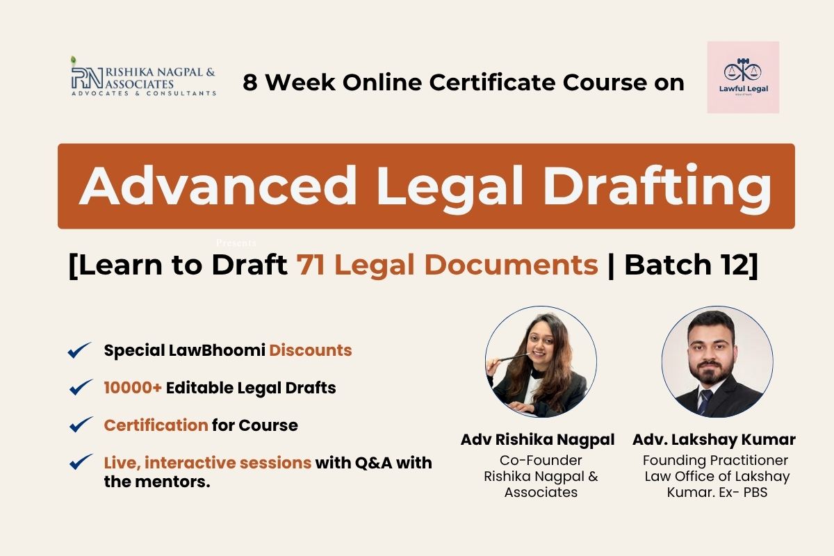 Online Certificate Course on Advanced Legal Drafting [71 Drafts]: Enrol ...
